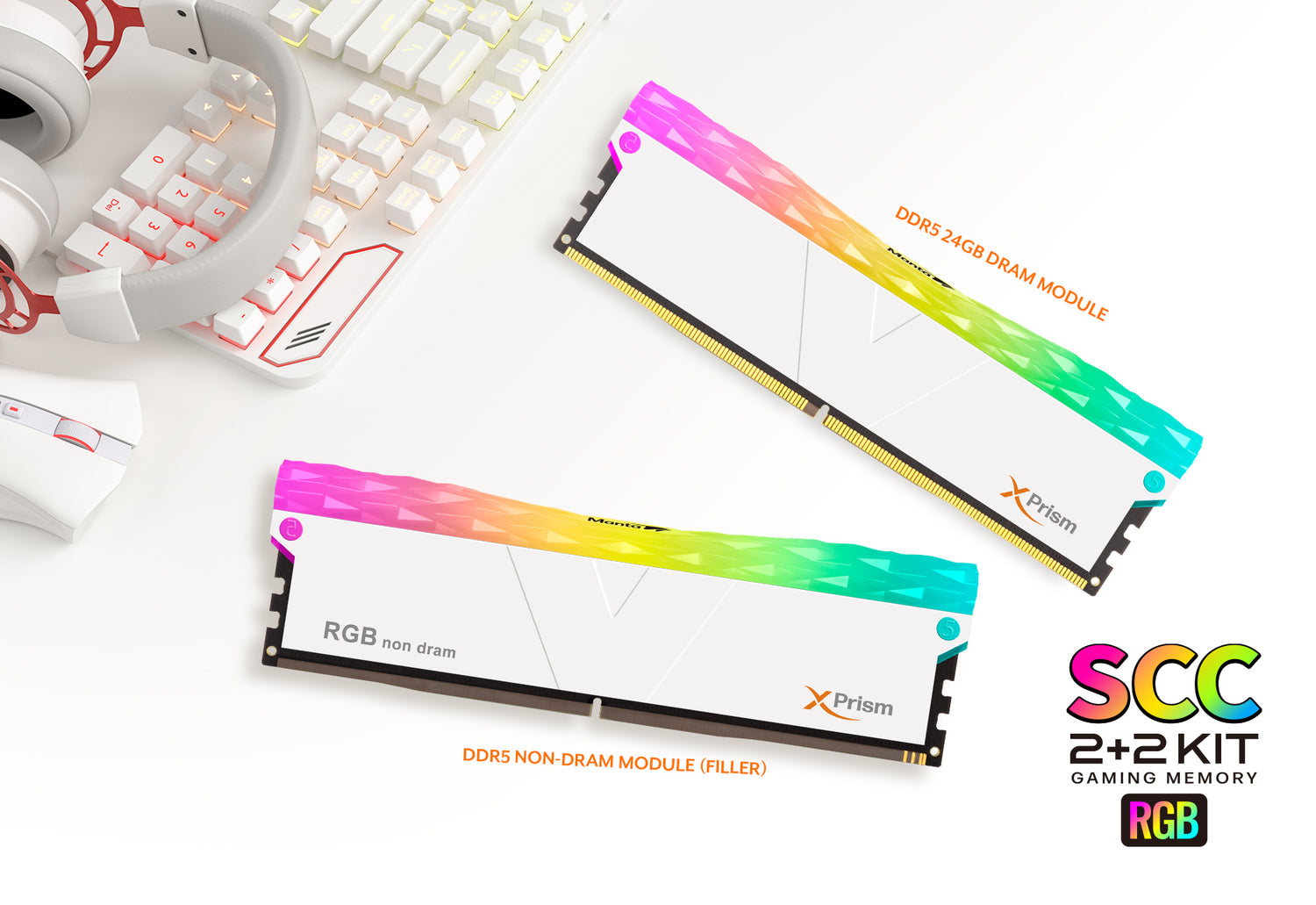 V-COLOR RGB FILLER NON-DRAM NOW WITH DDR5 48GB (2x24GB) MANTA XPrism R